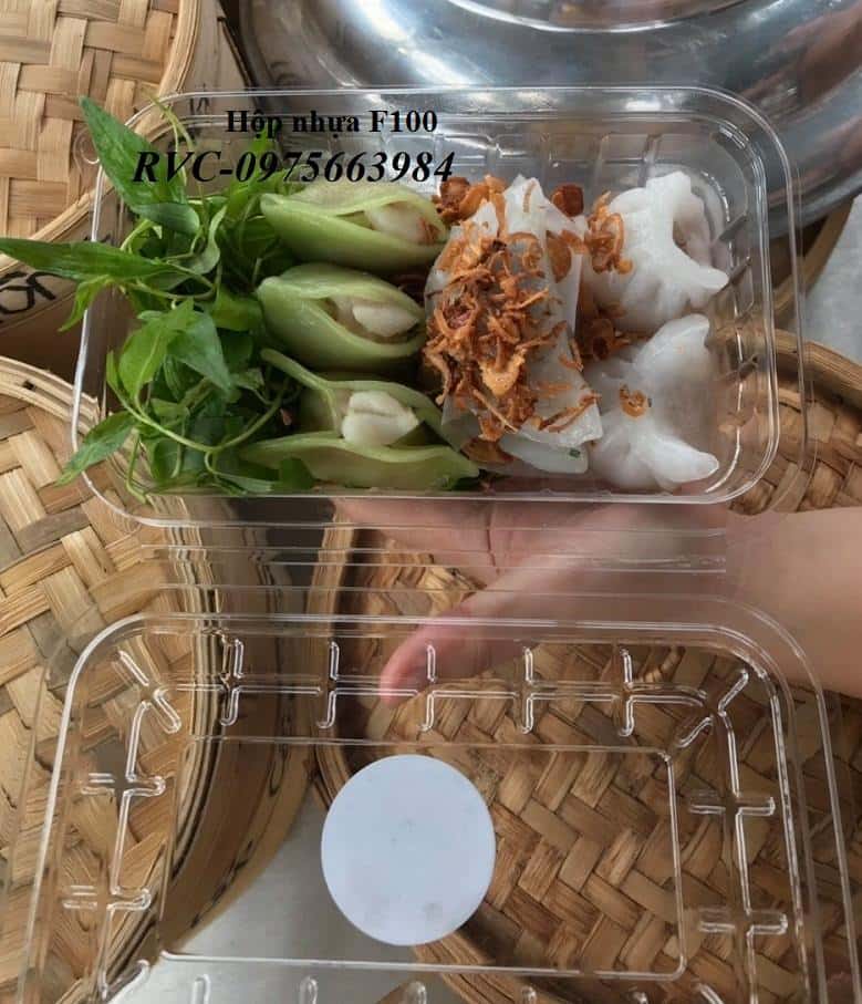 Hộp nhựa trong chữ nhật F100 - CÔNG TY TNHH RVC