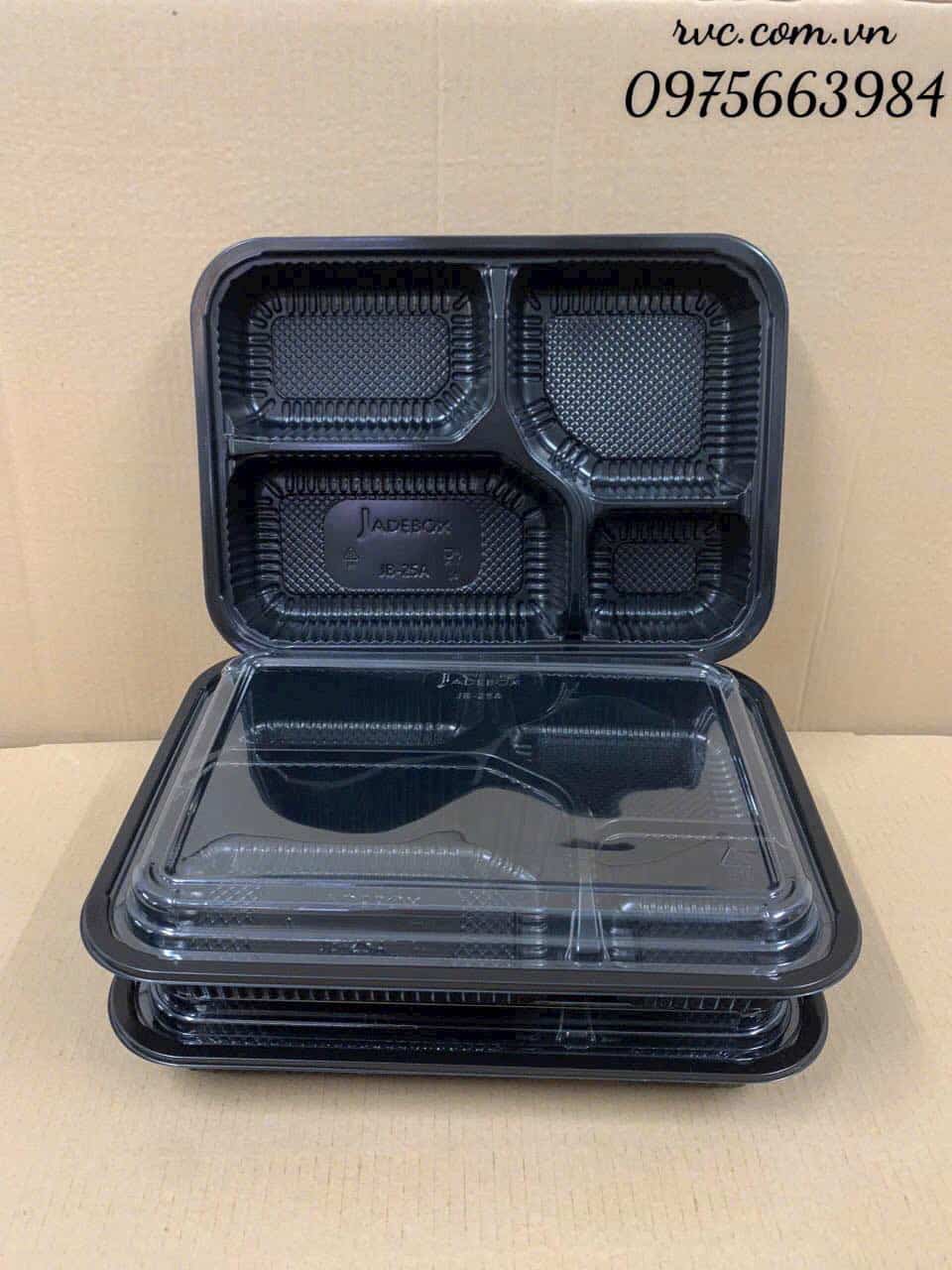 Hộp nhựa đựng cơm 4 ngăn JB HT25 Jadebox - CÔNG TY TNHH RVC